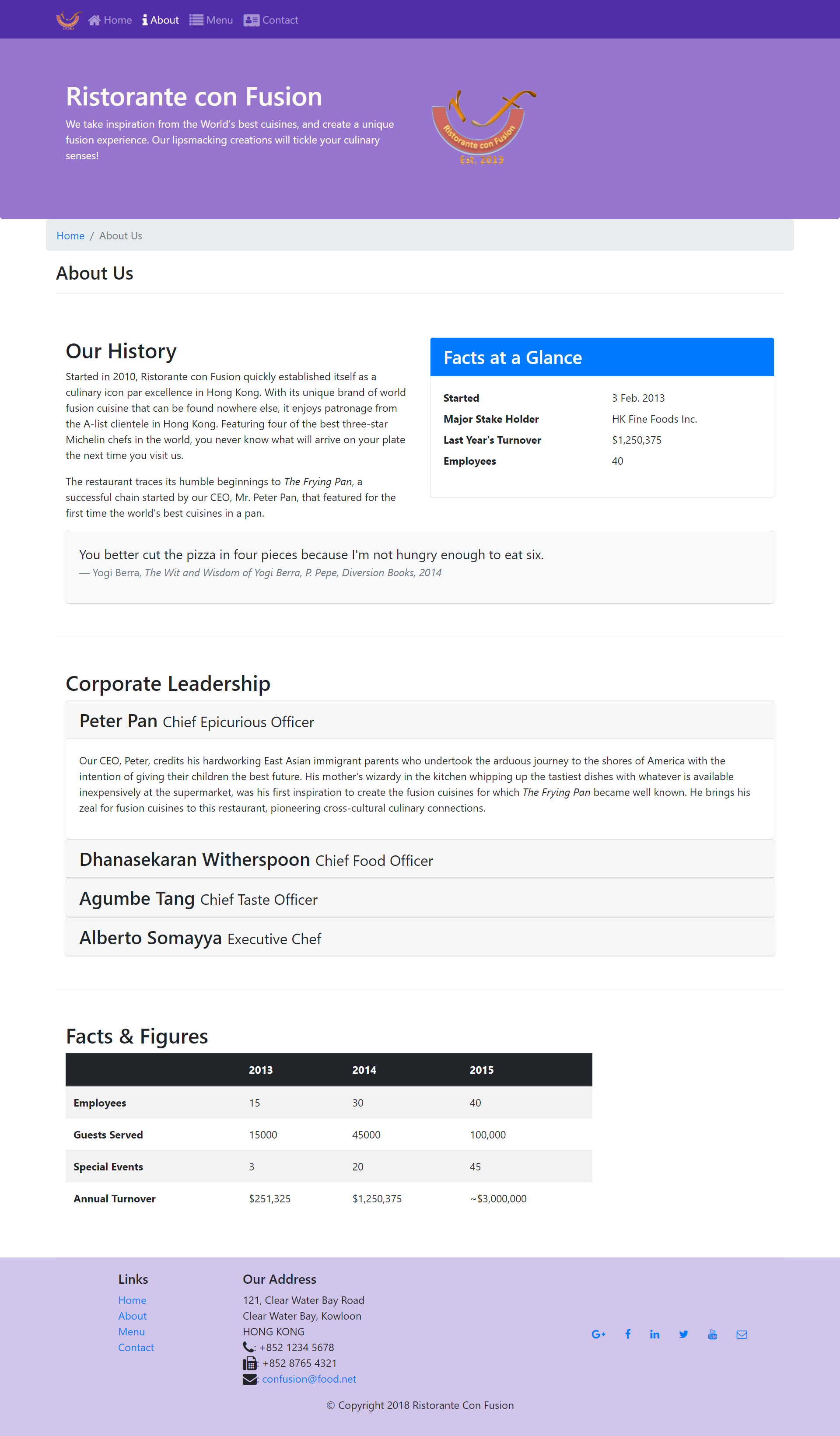 GitHub - evansean/Ristorante-Con-Fusion-Website