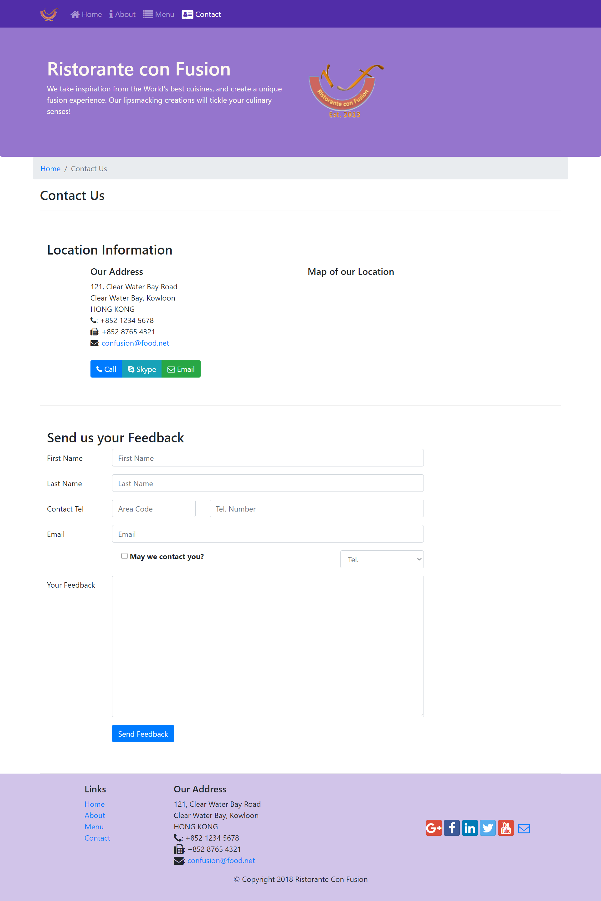 GitHub - evansean/Ristorante-Con-Fusion-Website