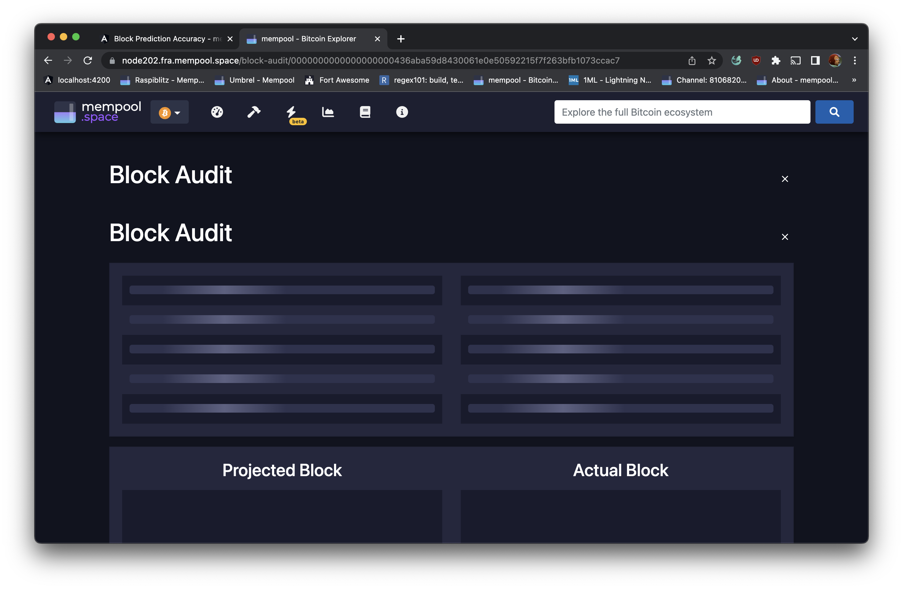 Block Audit Skeleton Loader Ux Issue · Issue 2691 · Mempool Mempool · Github