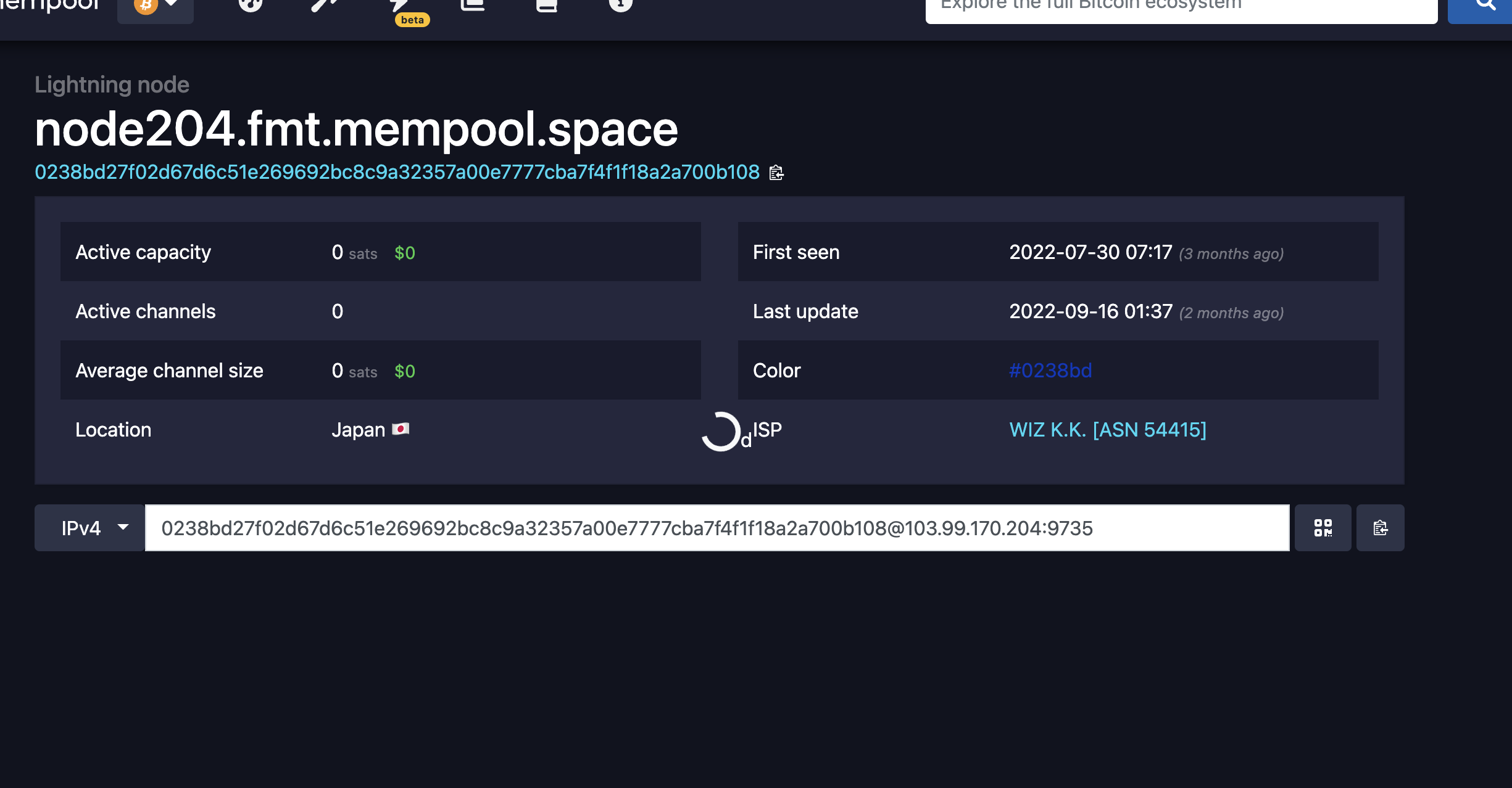 Ux Node Page Loading Spinner Bug · Issue 2724 · Mempool Mempool · Github