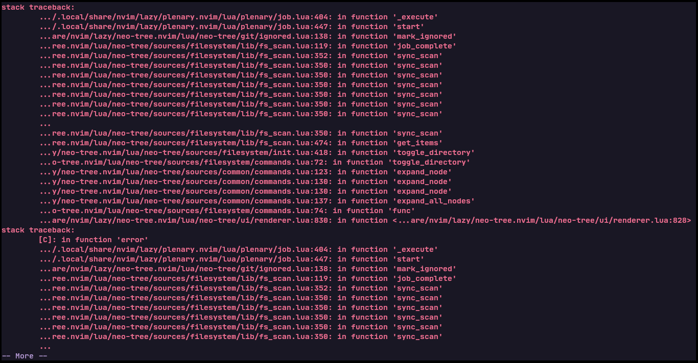 BUG: Unable to expand directory with large number of files · Issue #1022 · nvim-neo-tree/neo ...