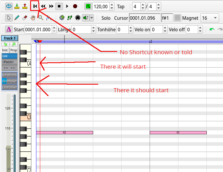 Muse not restarting at start of song or start point when using a ...