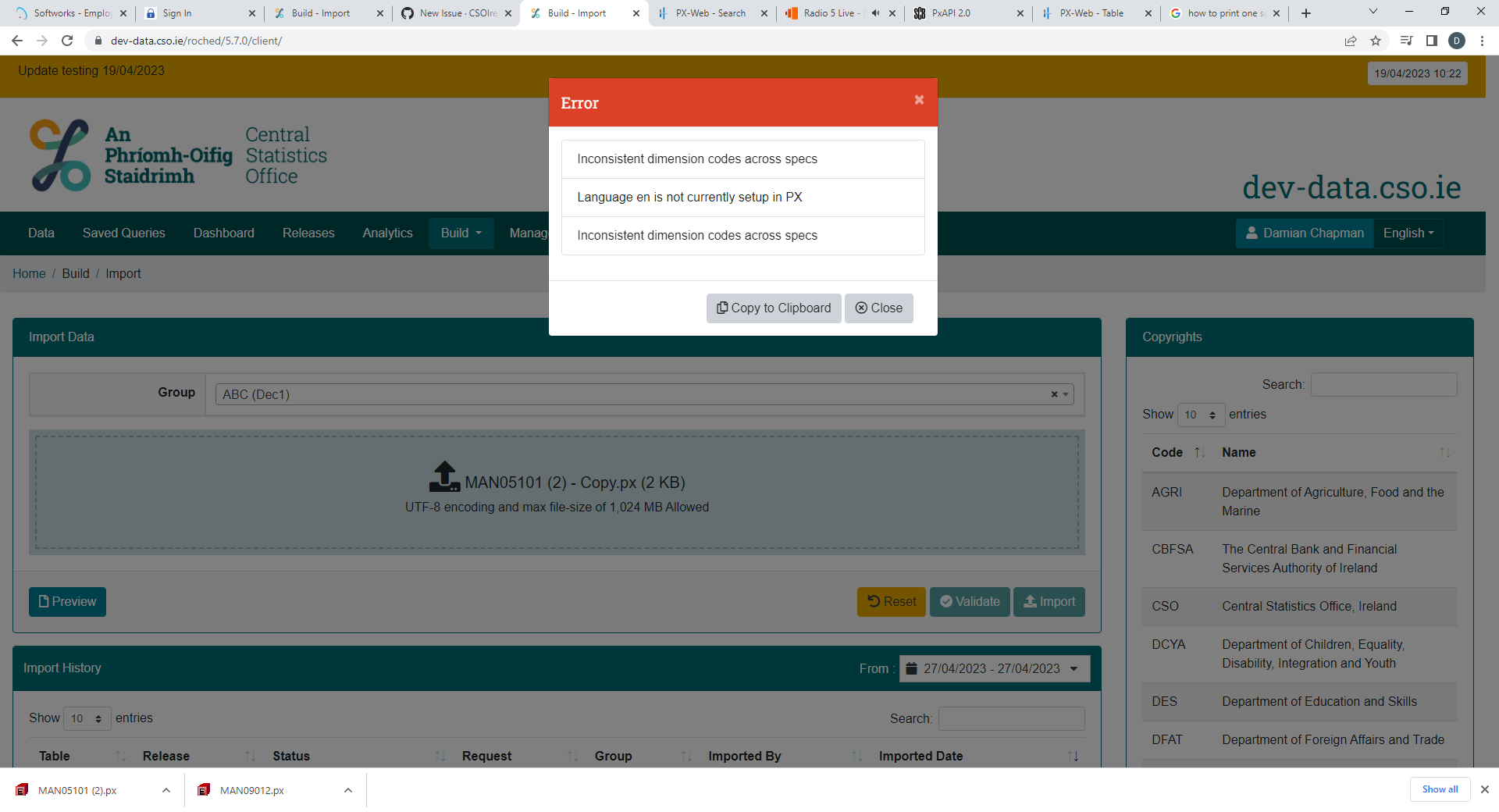 Bug Fix Logic For Code Generation For Dimensions In Px Files Containing Multiple Languages