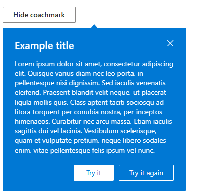 [Bug]: Coachmark's persistent beak does not point to the initial target when it expands into the ...