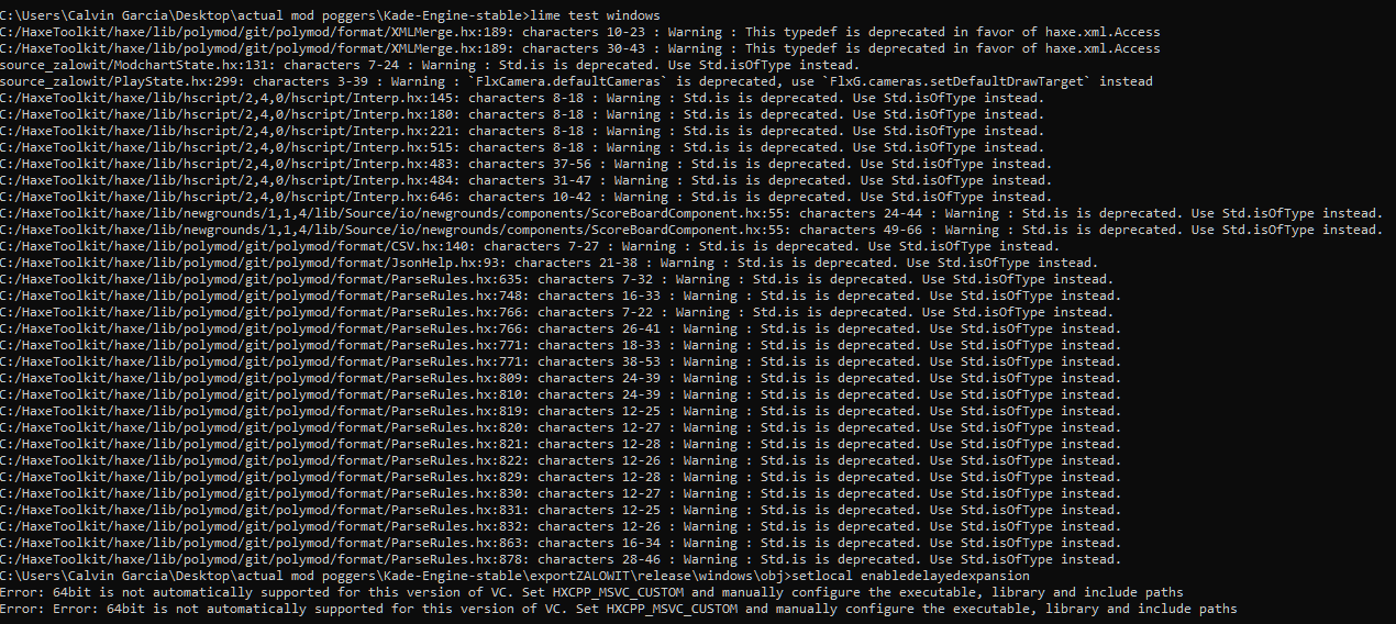 Errors when compiling · Issue #847 · KadeArchive/Kade-Engine · GitHub