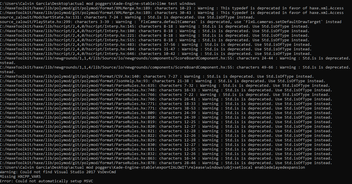 Errors when compiling · Issue #847 · KadeArchive/Kade-Engine · GitHub