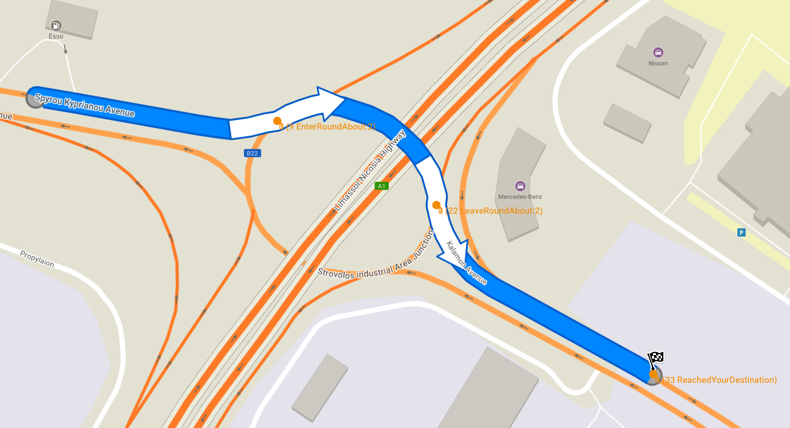 Next Turn Road For Roundabouts Should Show Road Name After Roundabout Not Roundabout Name 