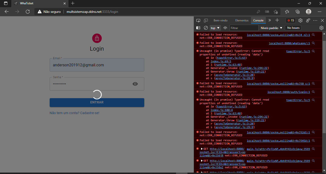 Não consigo loga em outro computador · Issue #341 · canove/whaticket-community · GitHub