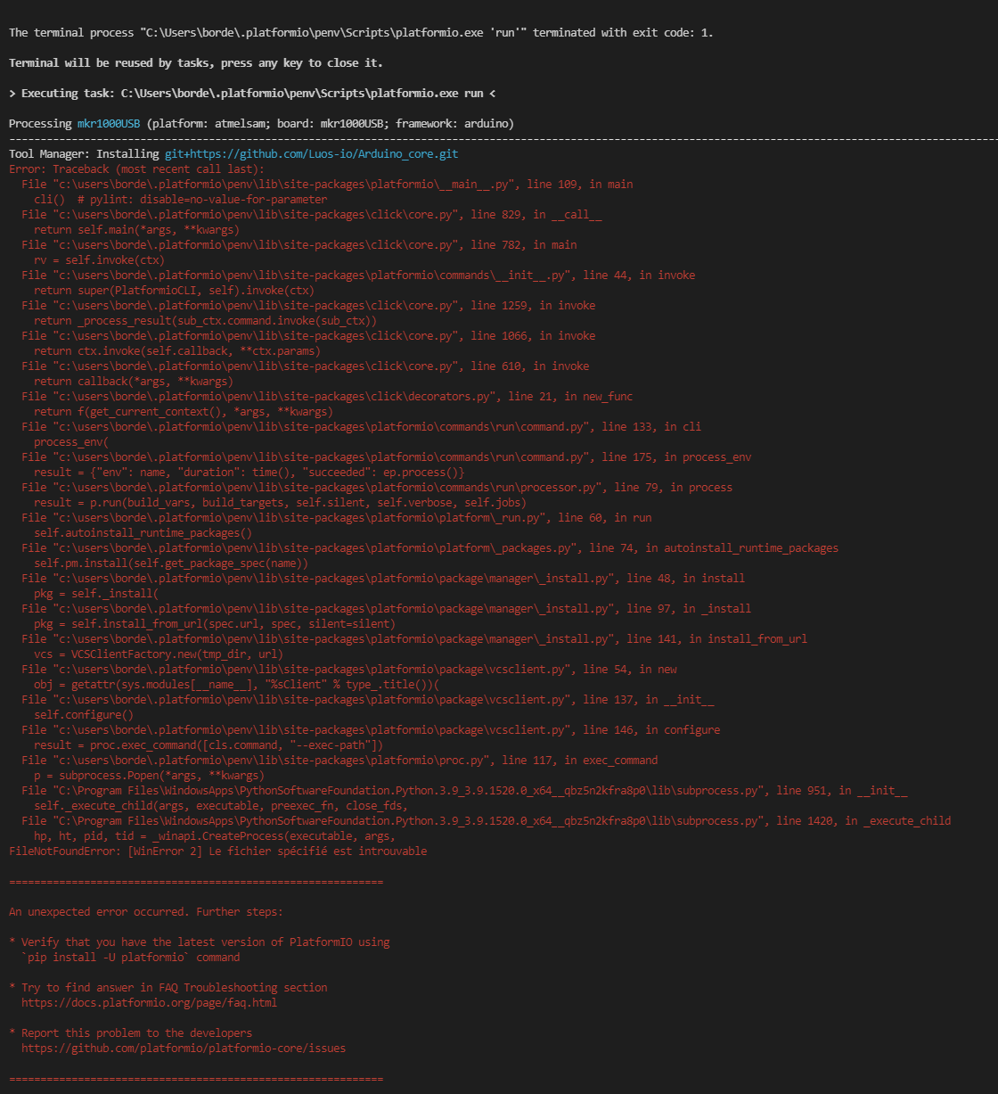 Platformio : Error during compilation · Issue #3968 · platformio/platformio-core · GitHub