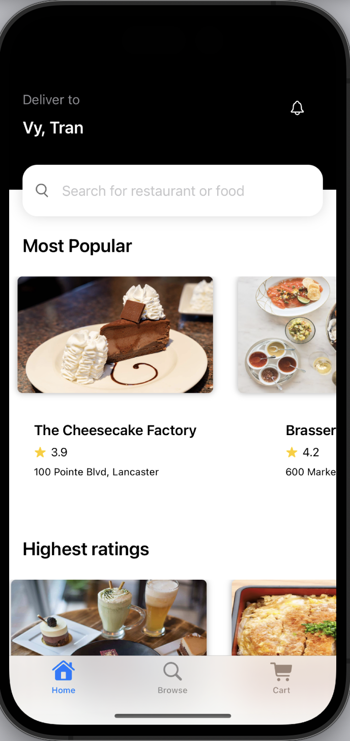 GitHub - VyLanTran/FoodOrderingIOSApp: A Food Ordering & Delivery app. Users can choose their ...