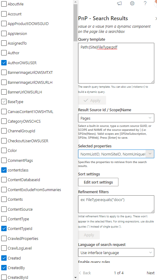 What are the Modern Search PnP Search parameters? · Issue #2636 · microsoft-search/pnp-modern ...