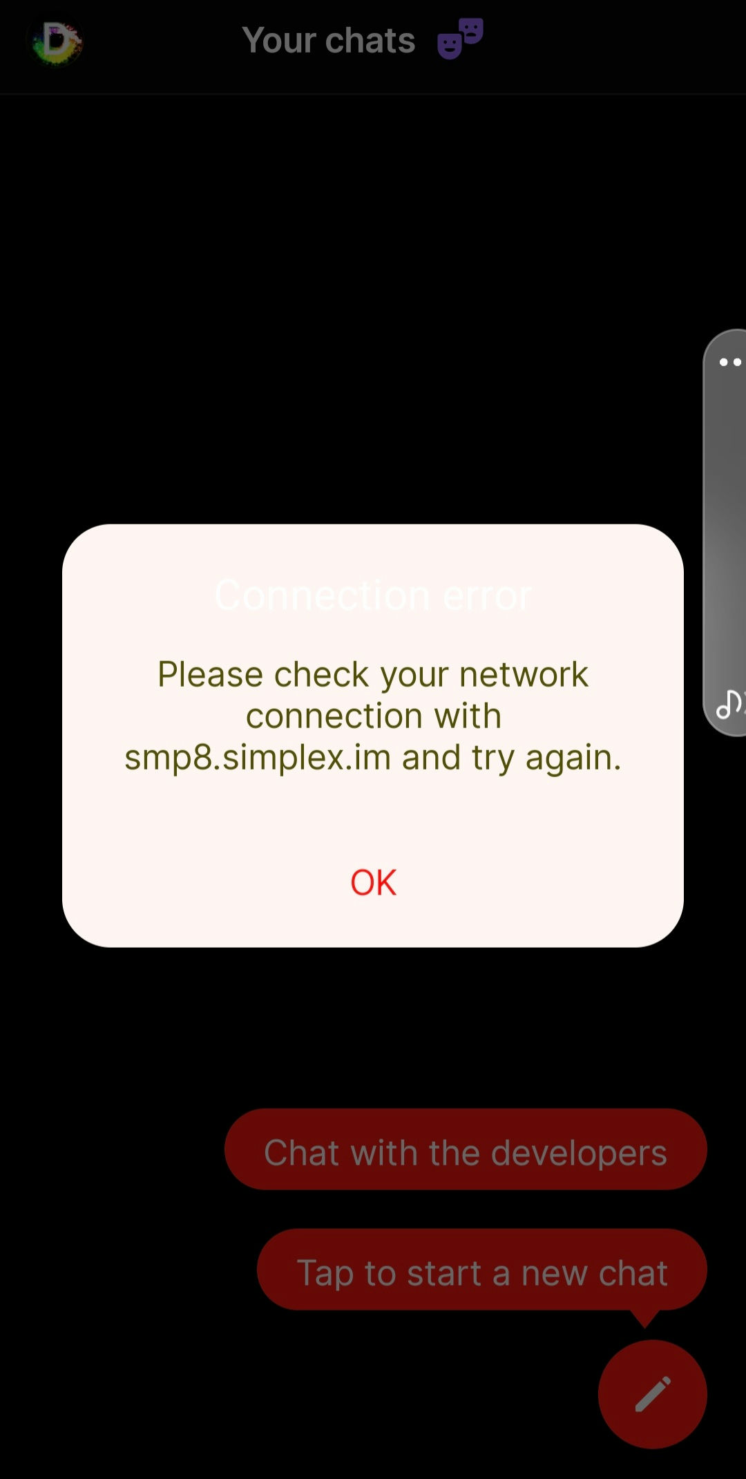 Network Issues/UI Feedback · Issue #2411 · simplex-chat/simplex-chat · GitHub
