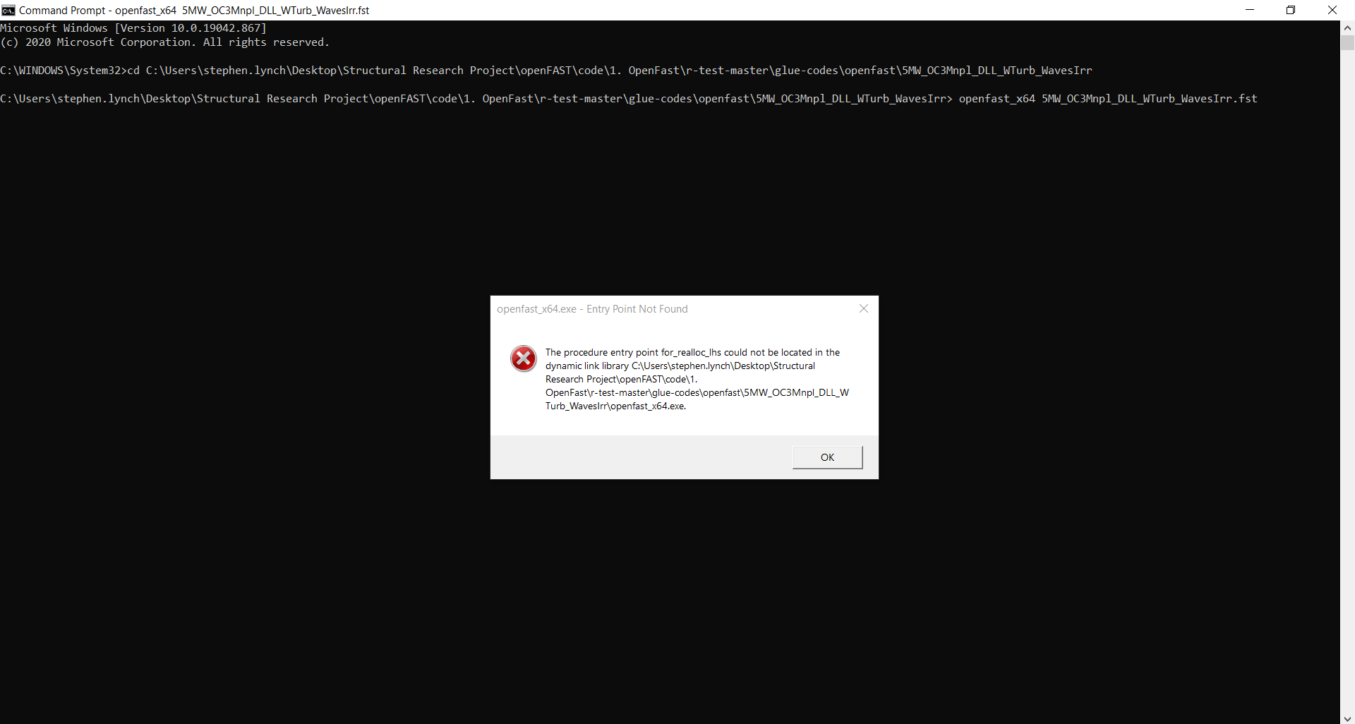 Entry Point Not Found - The procedure entry point for_realloc_lhs could not be located in the ...