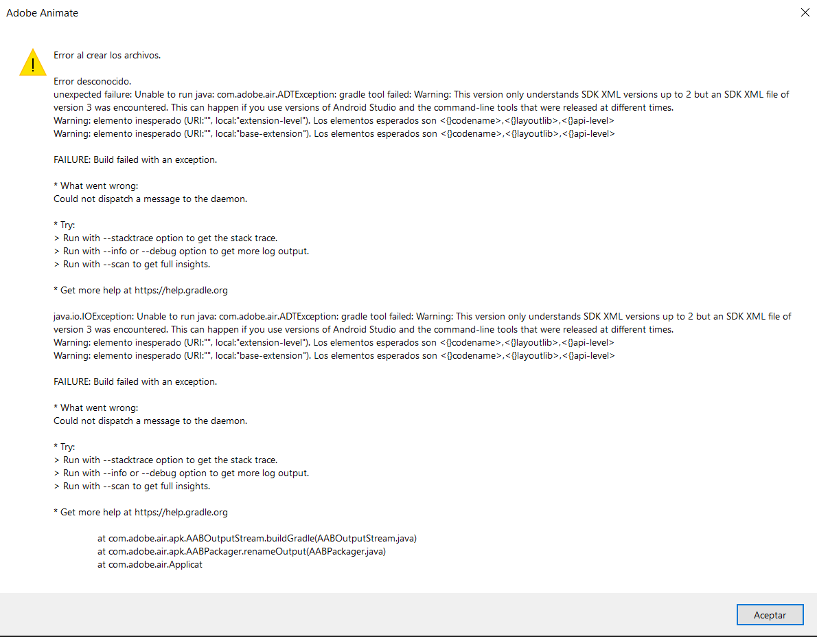 Android Air 50222 Configuration Problem Aab File Unabel To Run Java · Issue 2545 · Airsdk 2963