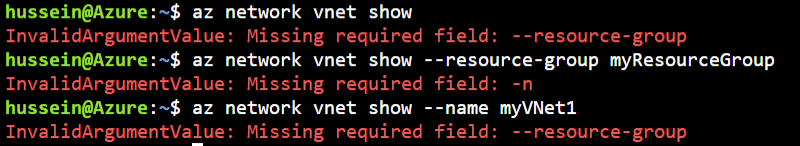 Az Network Vnet Show Required Parameters · Issue 24682 · Azureazure Cli · Github 