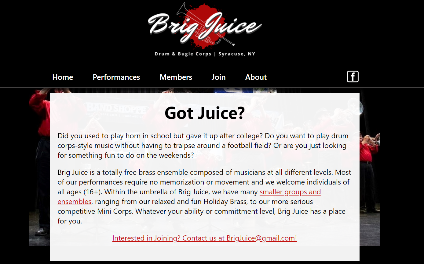 GitHub - rhare26/Brig-Juice-Website: [Spring 2020] This is a static website for a brass ensemble ...
