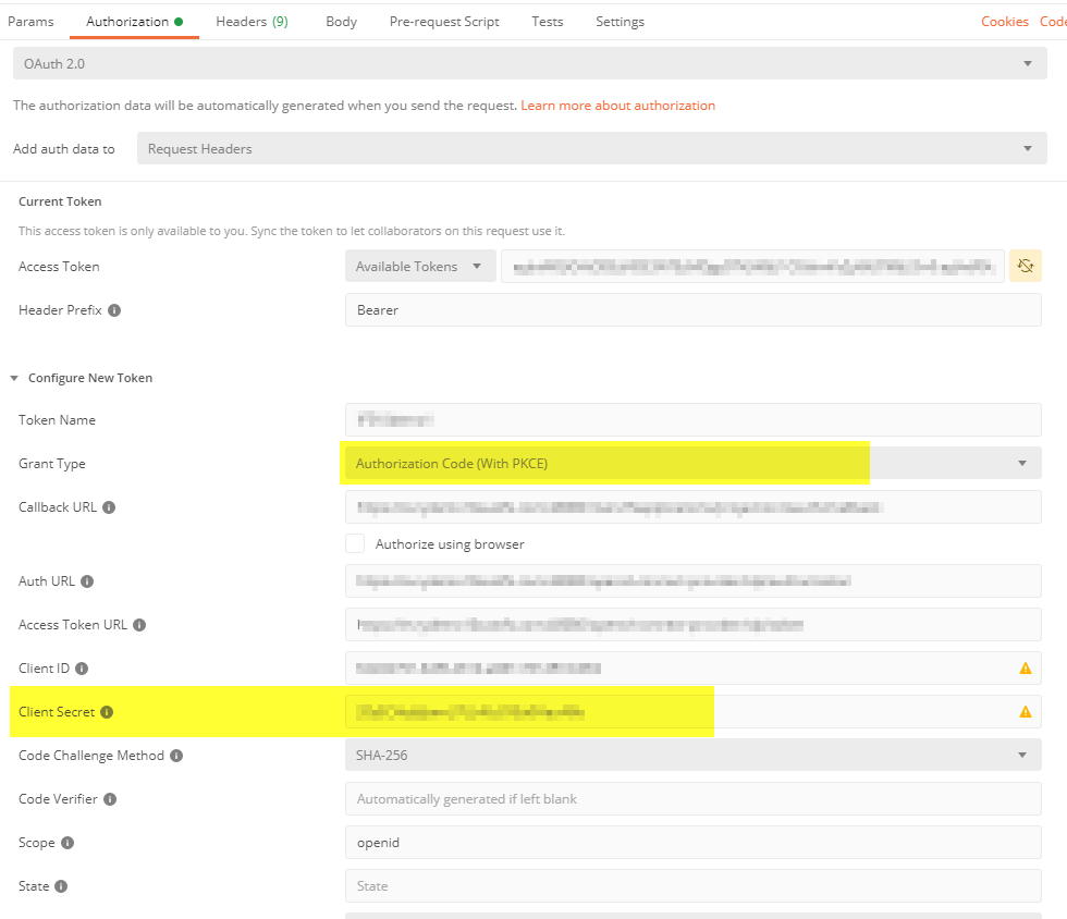 OAuth 2.0 with PKCE still requires client secret · Issue #9409 · postmanlabs/postman-app-support ...