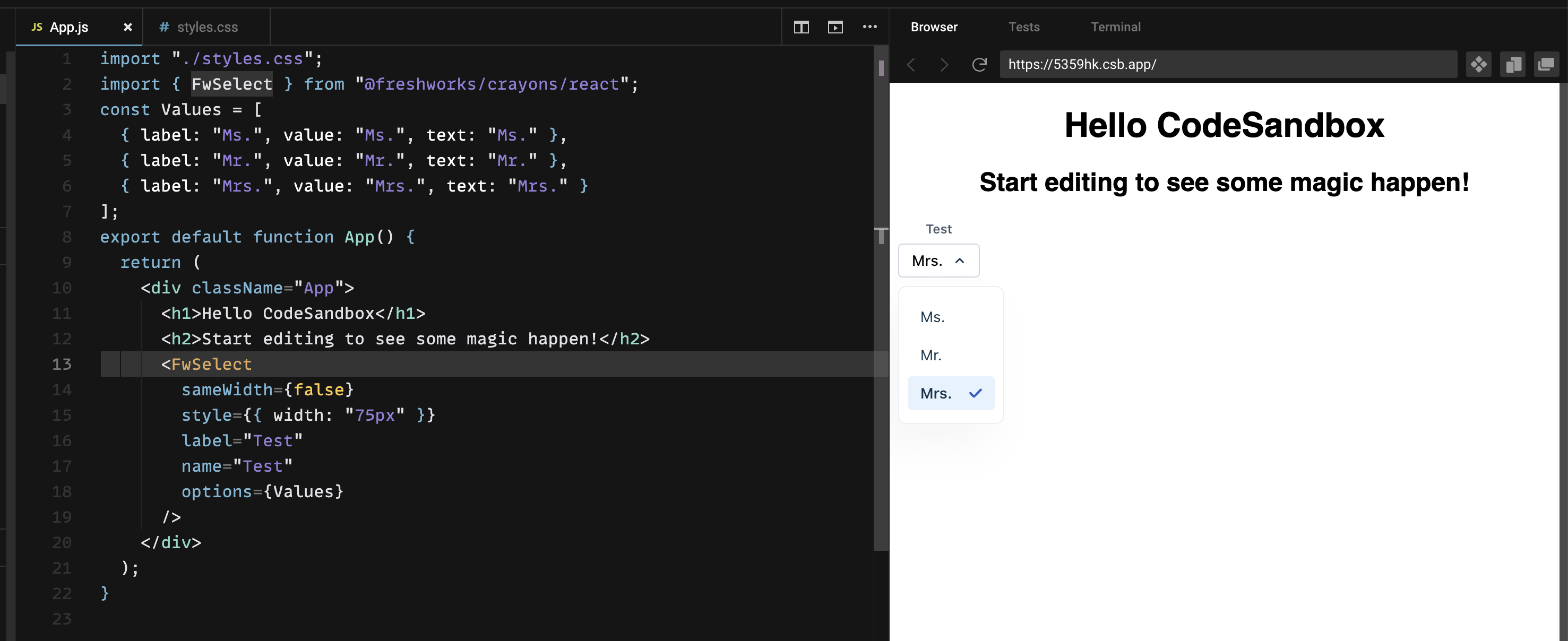 [Bug] - Strange styles in the Select component, and the popup doesn't open · Issue #872 ...