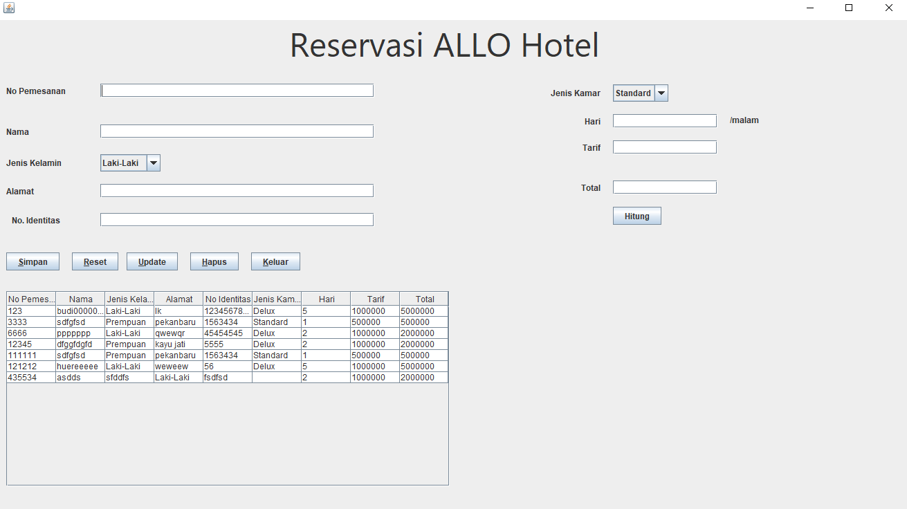 GitHub - muftirp/reservasi-hotel: reservasi hotel menggunakan java