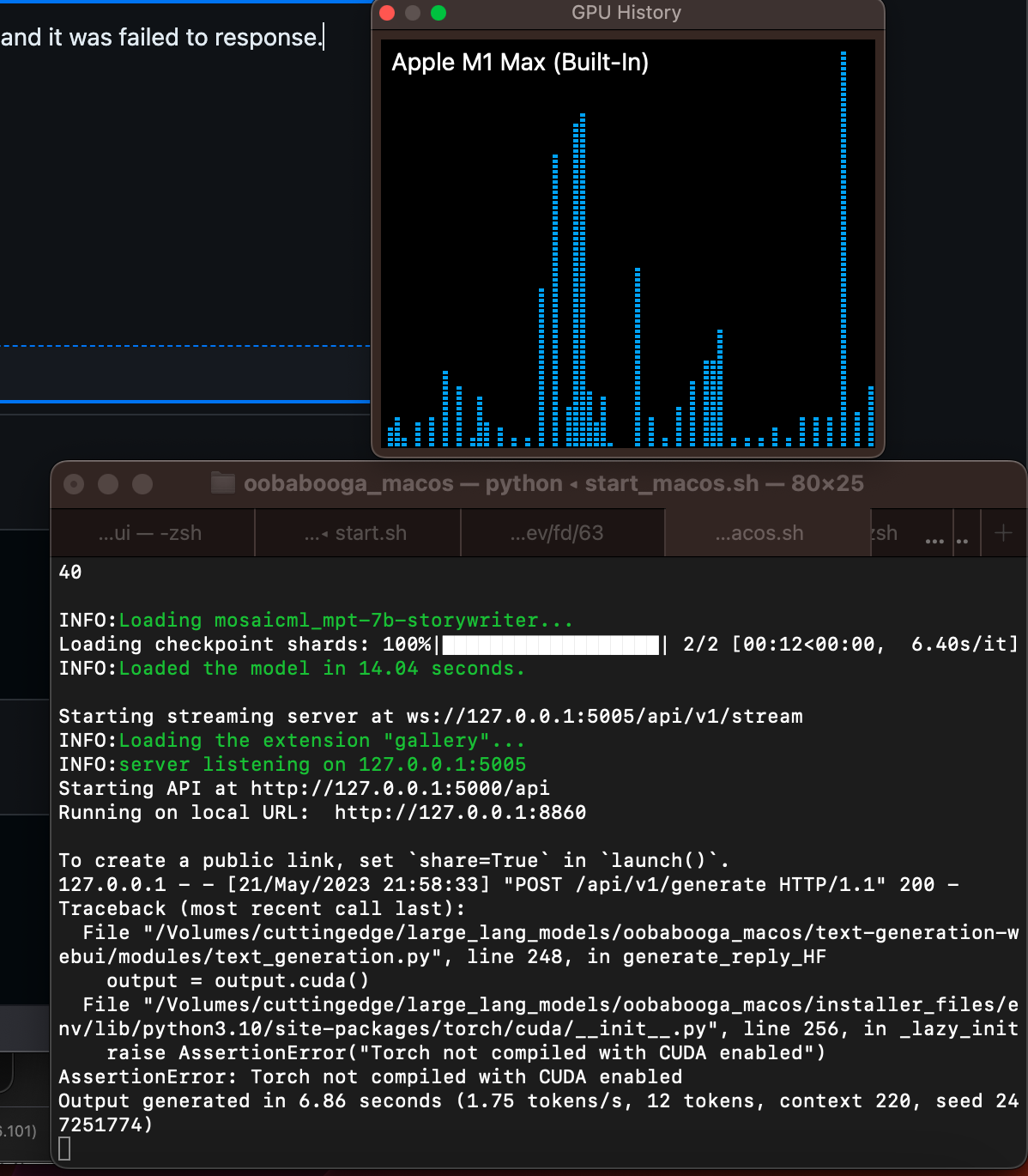Response failed in generate_reply_HF function with CUDA error. · Issue #2250 · oobabooga/text ...