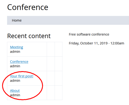Add option for the "Recent content" block to control which content ...