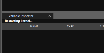 Inspector does not reload variables upon kernel restart · Issue #38 · jupyterlab-contrib ...