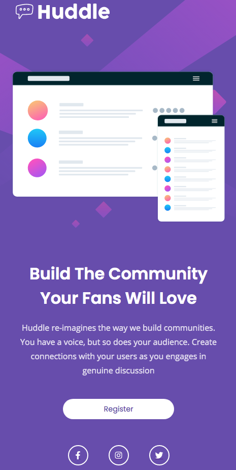 Github Omniscient00 Huddle Landing Simple