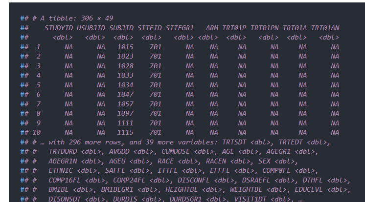 [BUG] ADSL example - .xpt creation and checking returns NA in almost all columns · Issue #22 ...