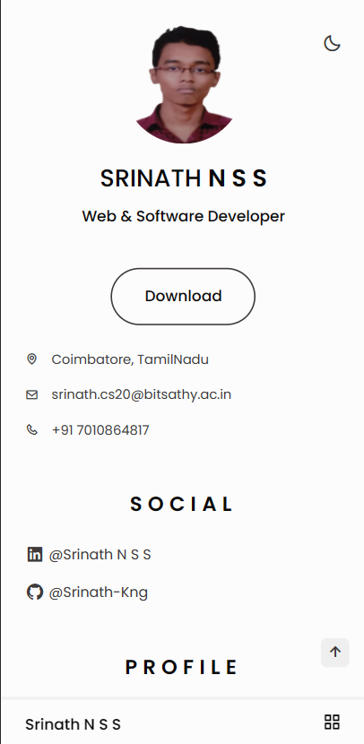 GitHub - Srinath-Kng/Digital_Resume_SrinathNSS: Simple Digital Resume Created using Html, CSS ...