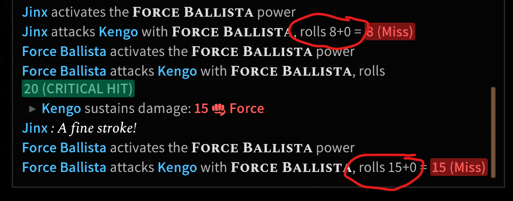 Inventor Artillerist Force Ballista attack roll doesn't include spell attack bonus and HP is ...