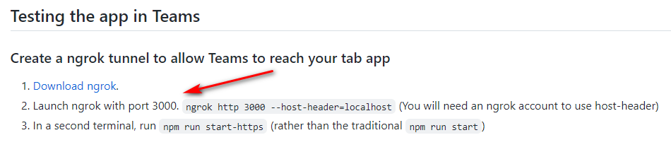 ngrok command is incorrect in documentation, project is running on 8080 · Issue #333 · microsoft ...