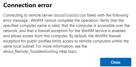 [WAC] - WinRM connection fails unless RDP is initiated first · Issue #77 · MicrosoftDocs/Windows ...