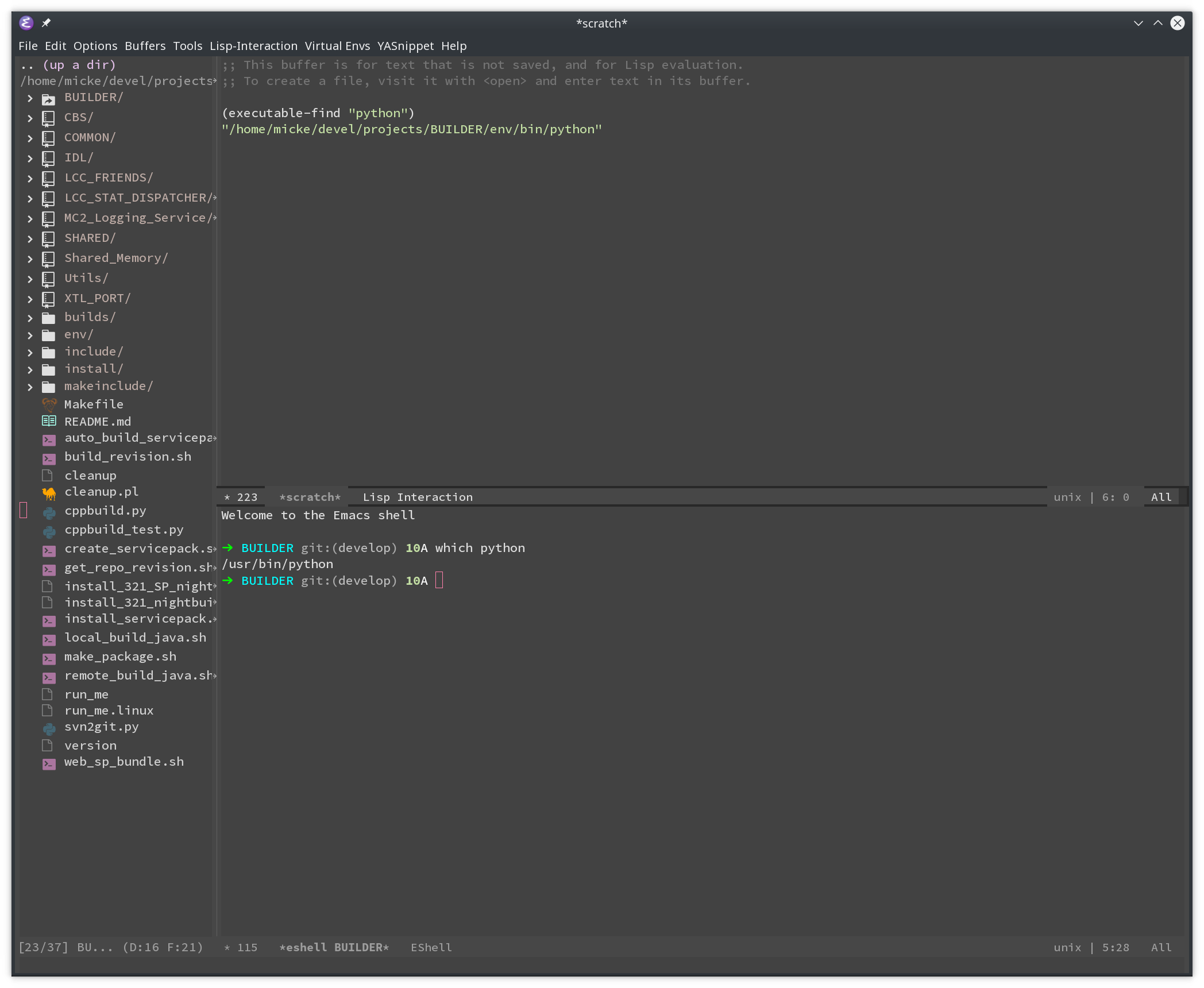 Eshell does not recognize activated virtual env · Issue #1172 · jorgenschaefer/elpy · GitHub
