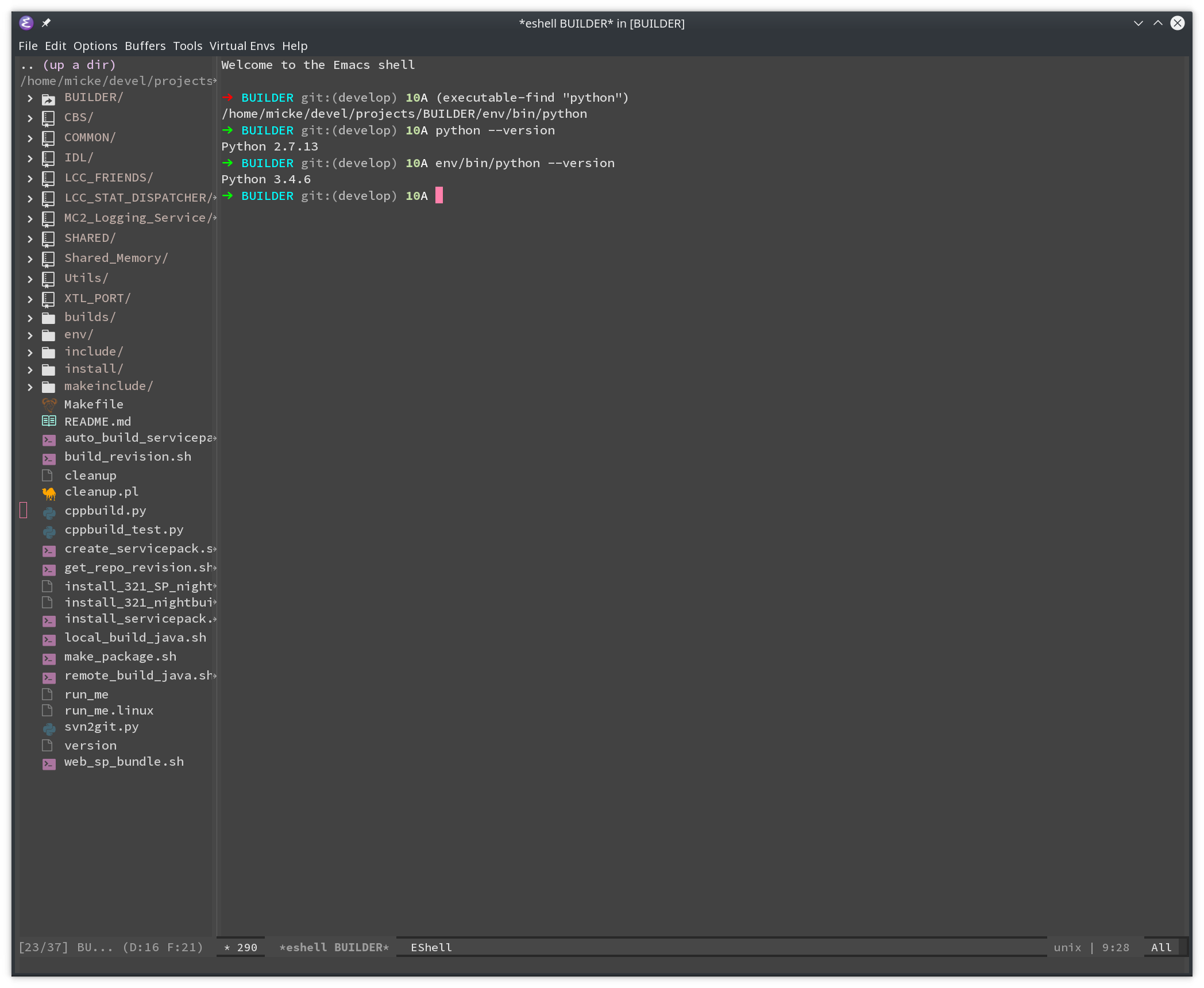 Eshell does not recognize activated virtual env · Issue #1172 · jorgenschaefer/elpy · GitHub