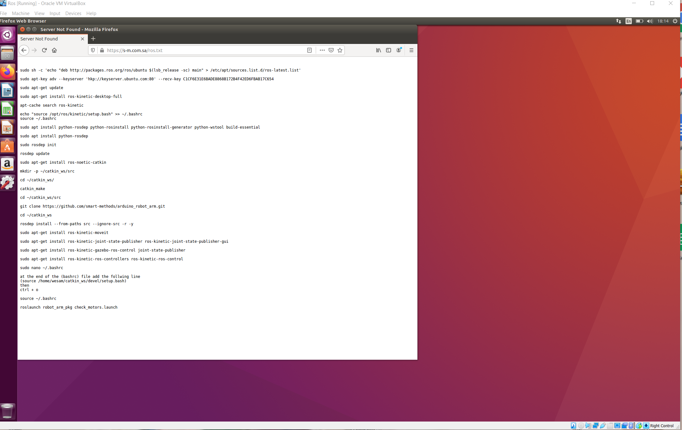GitHub - reema-hamad/Robot-operating-system-installation-and-configuration