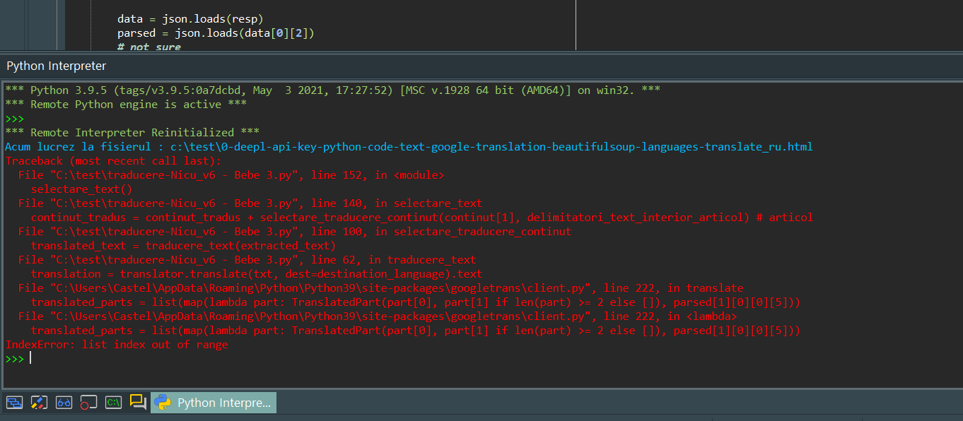 Error: translated_parts = list(map(lambda part: TranslatedPart(part[0], part[1] if len(part ...