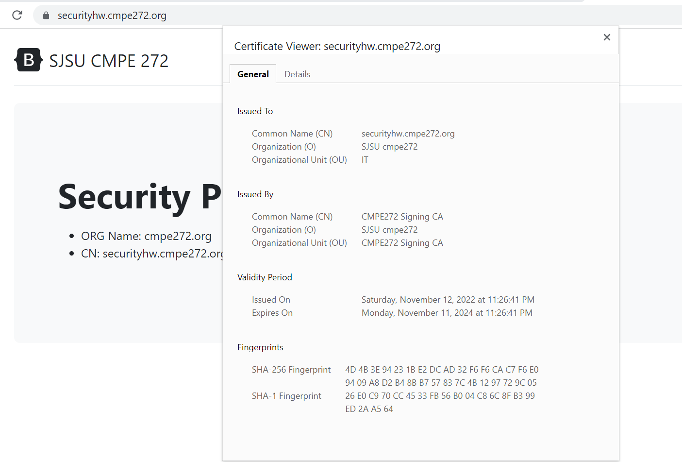 GitHub - hegdebhavya/Security-HW7: Design and build a PKI infrastructure that includes Root CA ...