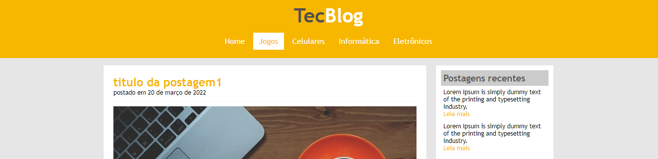 GitHub - ElisaLissandra/Projeto-TecBlog: Projeto feito em HTML5 e CSS3