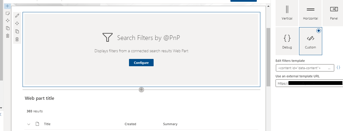 When using external template URL in Search Filters webpart, Filter webpart does not load · Issue ...
