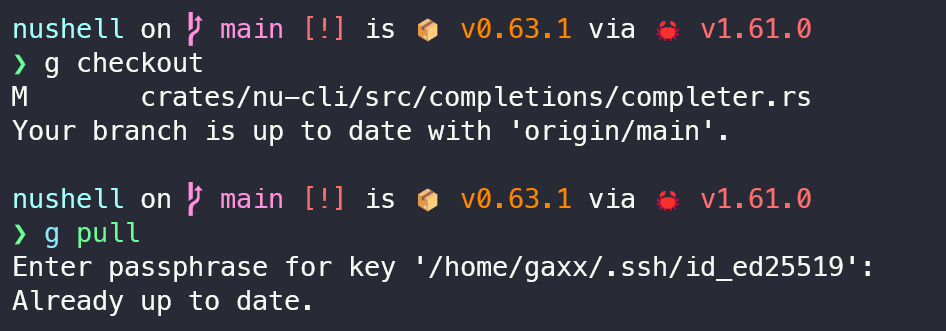 Aliases don't work with subcommand completions · Issue #5666 · nushell/nushell · GitHub