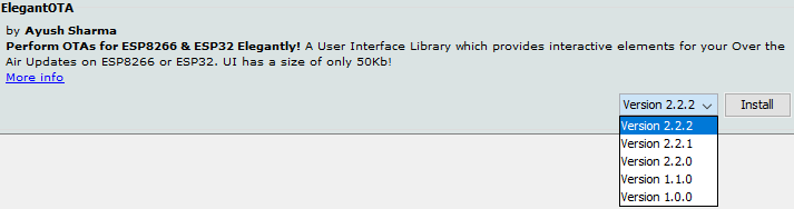 [Library Manager] Update ElegantOTA and AsyncElegantOTA Libraries ...
