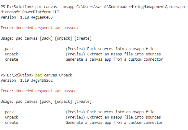 pac canvas unpack · Issue #313 · microsoft/powerplatform-vscode · GitHub