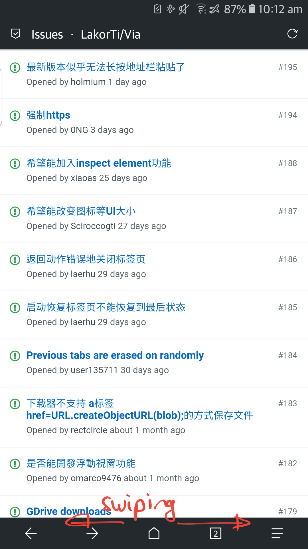Swiping navigation bar · Issue #197 · tuyafeng/Via · GitHub