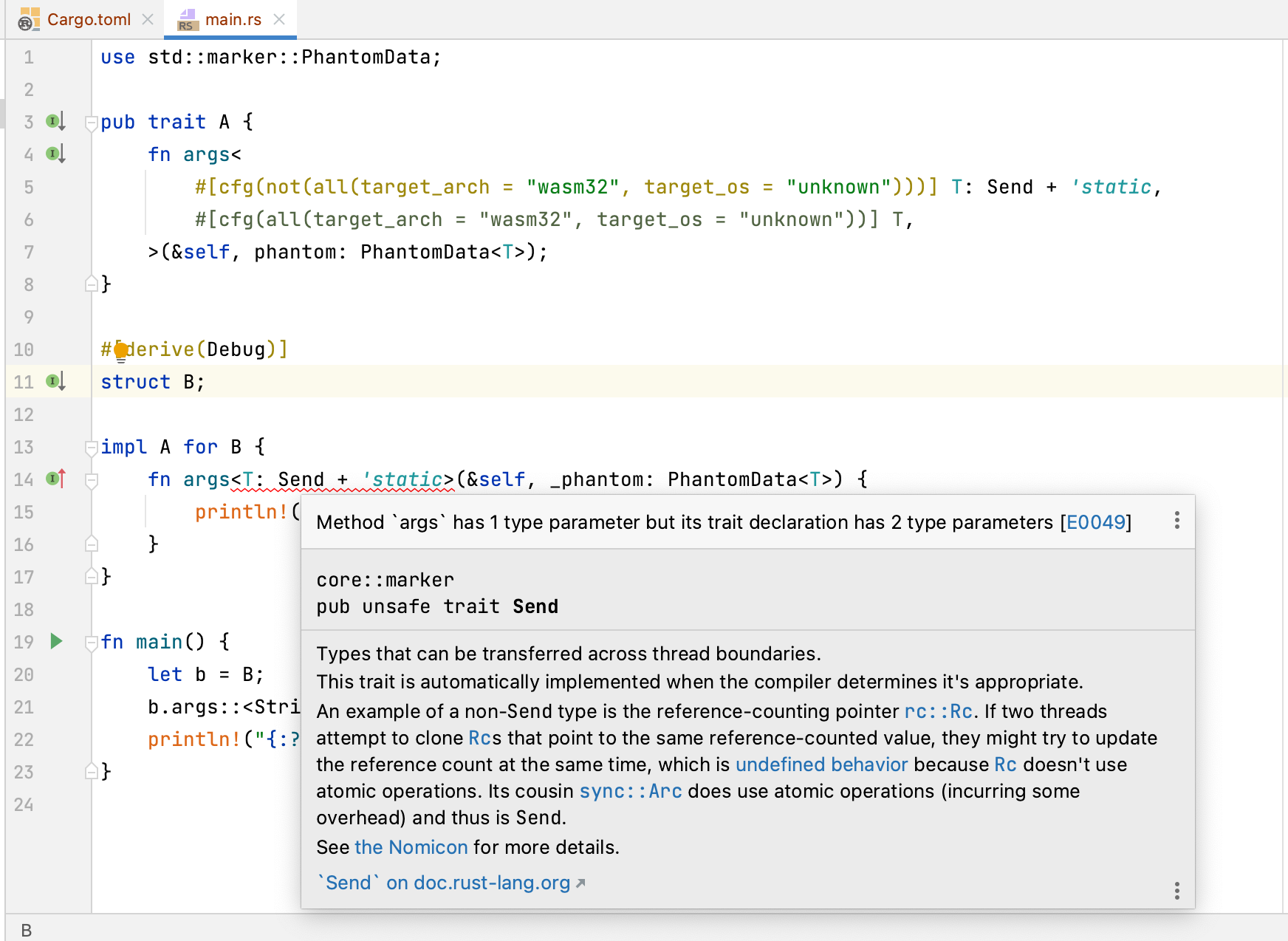 Cant Figure Out That Two ` Cfg` Type Parameters Are Disjoint · Issue 10016 · Intellij