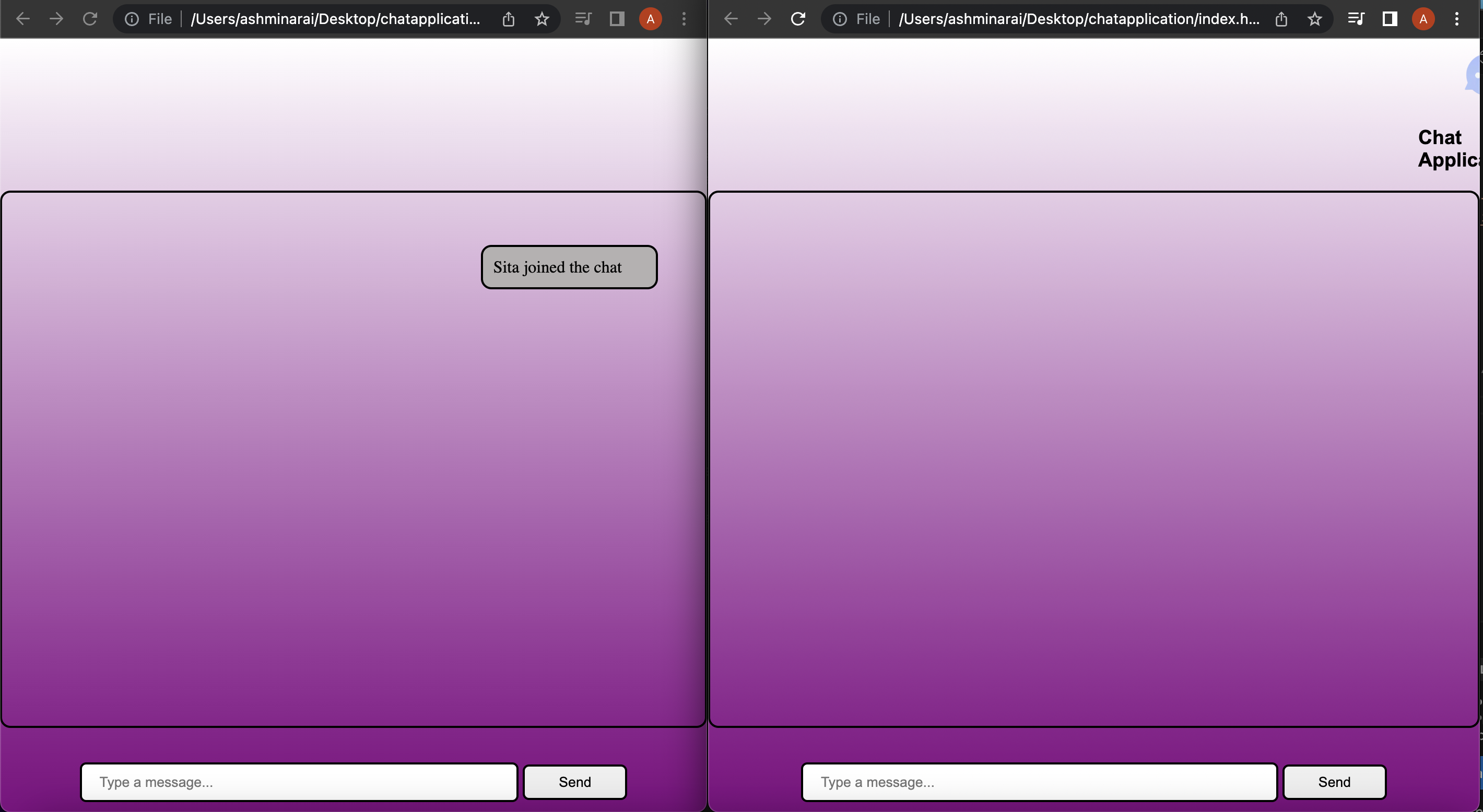 Github Ashminarairealtime Chatapplication Realtime Chat Application Using Nodejs And Socketio