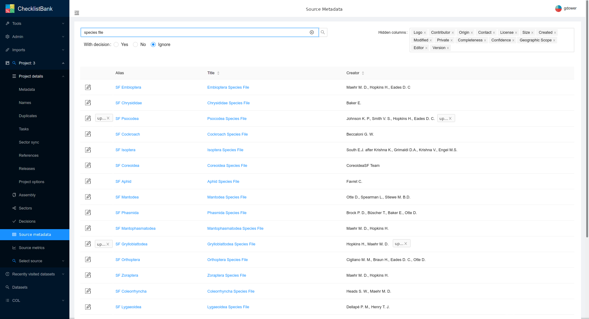 Metadata user interface proposal · Issue #937 · CatalogueOfLife ...
