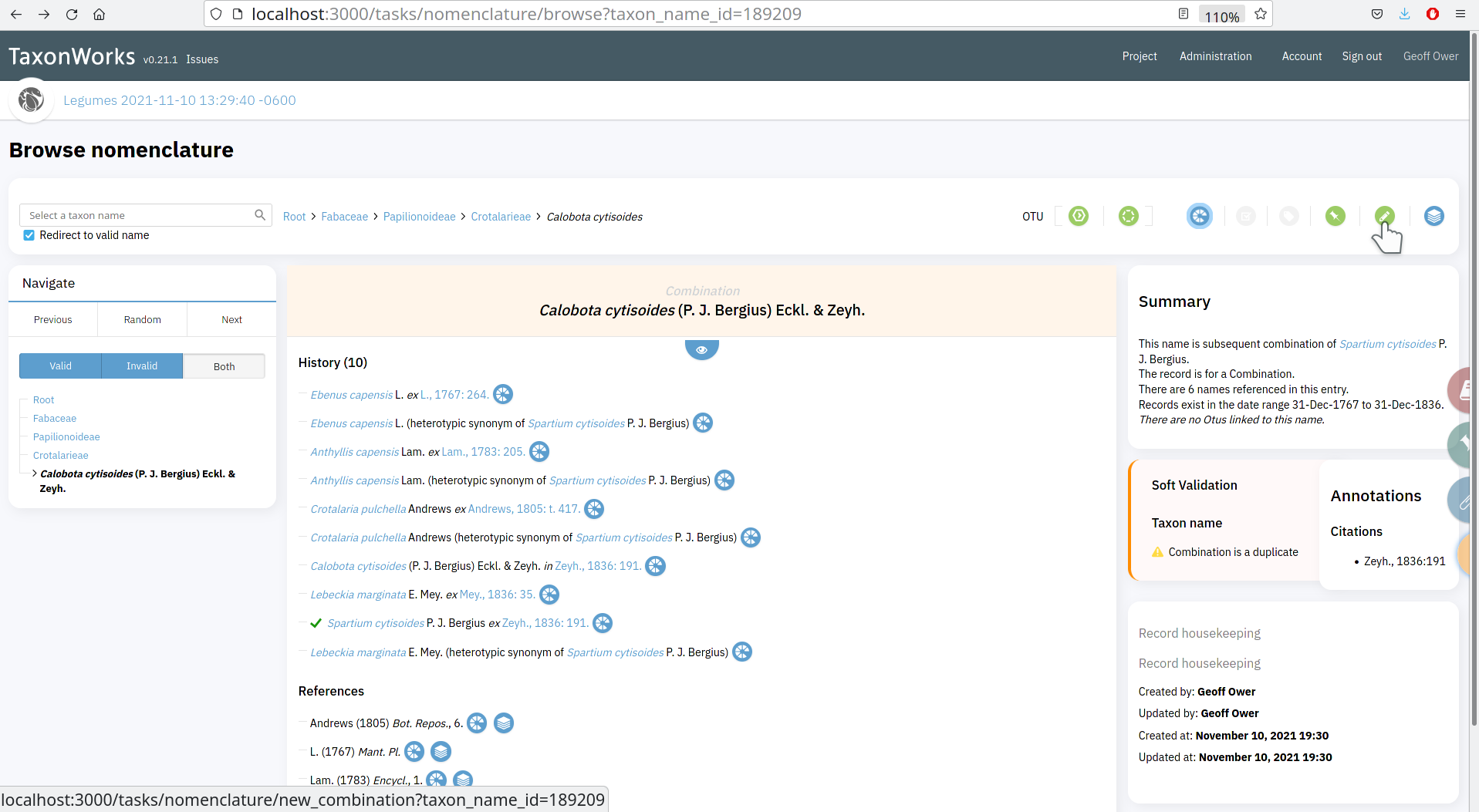 Combination editor hanging · Issue #2646 · SpeciesFileGroup/taxonworks · GitHub