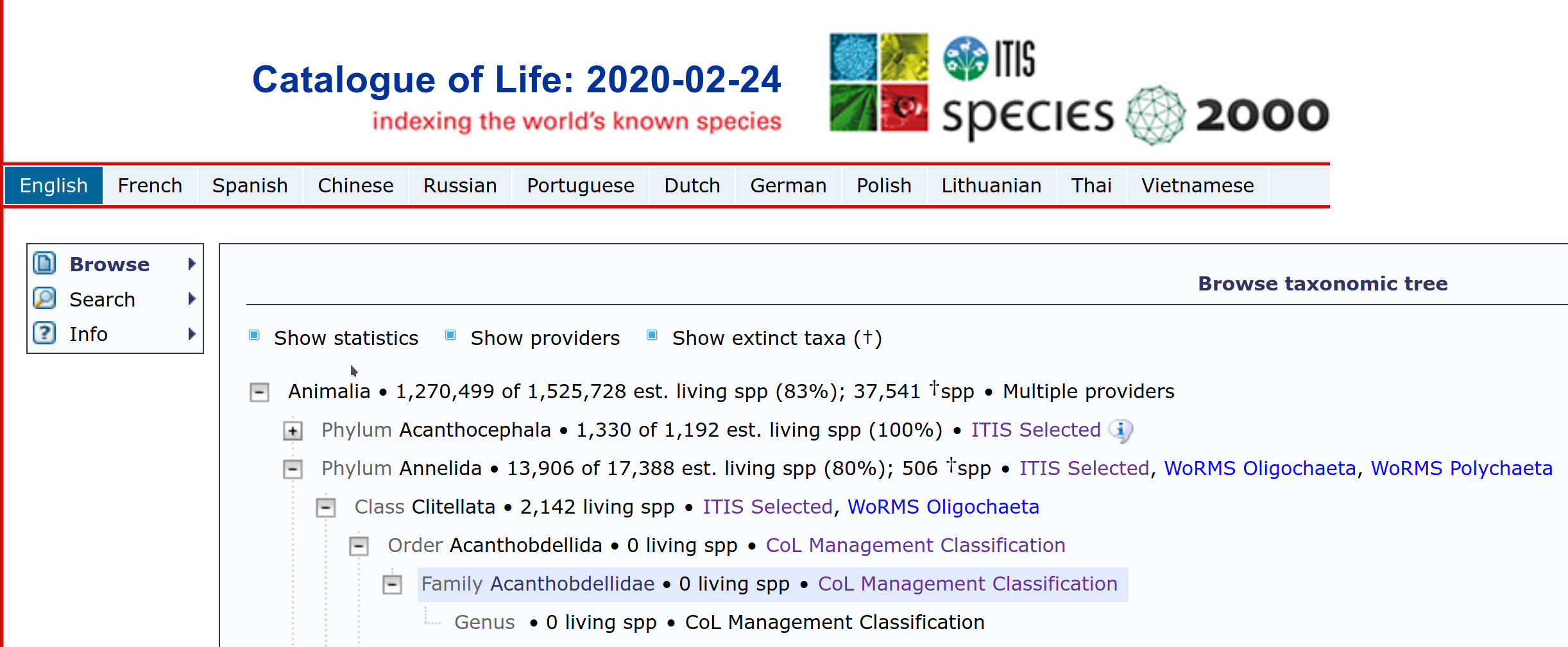 Genera with no species missing in ac-export · Issue #691 ...