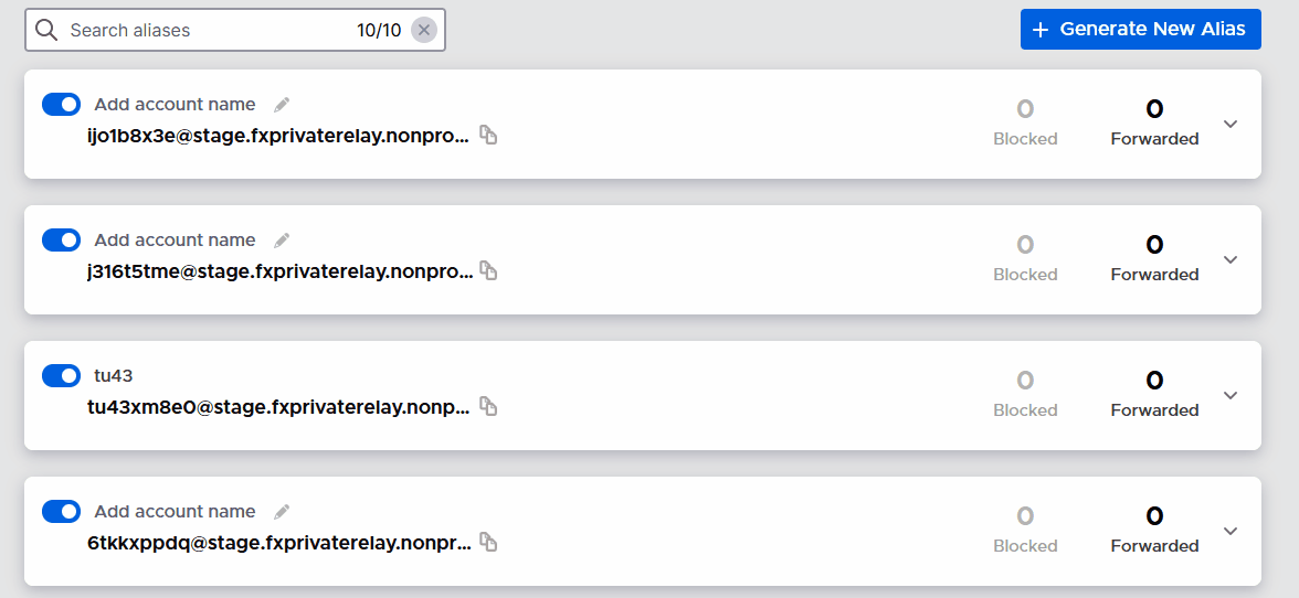 An alias that is named/labeled similar to its prefix, makes the alias counter in the search bar ...