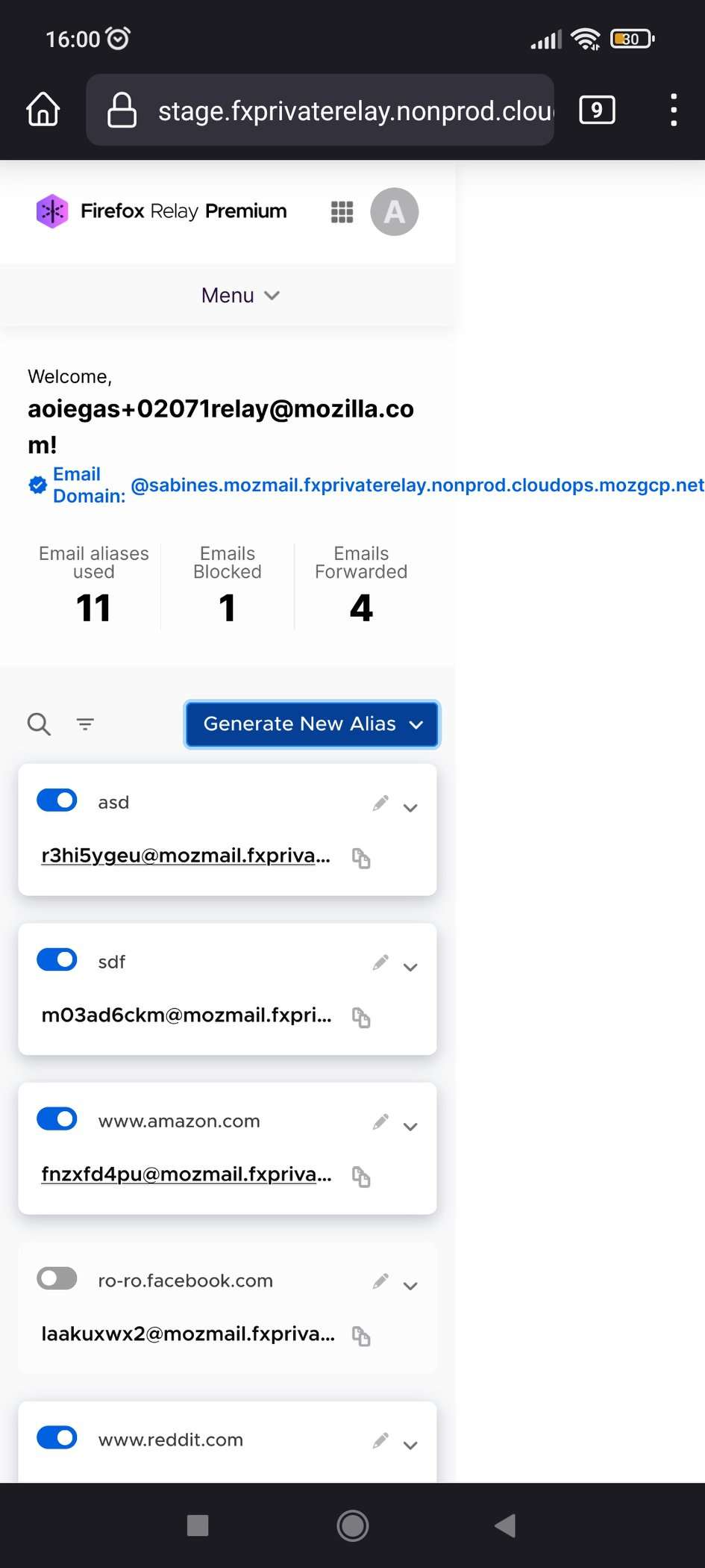 Mobile: For a user with a long Custom Domain Name set, it is displayed on the dashboard’s header ...